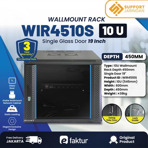 Jual Rack Server WIR4510S Depth 450mm INDORACK 10U Wallmount Rak Glass ...