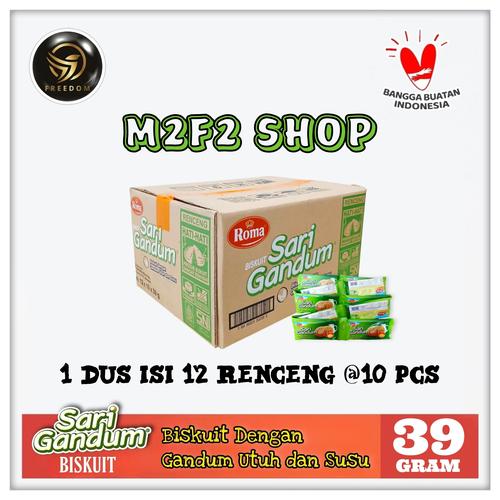Jual Roma Biskuit Sari Gandum Utuh & Susu Original Sachet - 39 gr ...