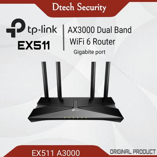 Jual TP-LINK EX511-A3000 DUAL BAND WIFI 6 ROUTER GIGABIT-ROUTER TP LINK ...