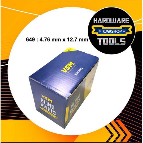 Jual Paku Rivet 649 4.8 mm x 12.7 DOS isi 500pcs Rifet Aluminium Ripet ...