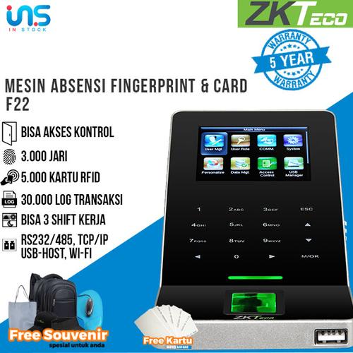 Jual Mesin Absensi Fingerprint Dan Kartu ZKTECO F22 Bisa Akses Kontrol - F22 NON MODULE ...
