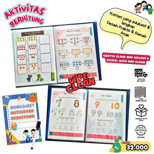 Promo BUKU ANAK PAUD DAN TK-WORKSHEET AKTIVITAS BERHITUNG ANAK PAUD TK ...