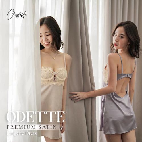 Promo CHARLOTTE x SHANNON DOROTHEA-Odette set lingerie dress seserahan sexy - Cream, L - Kab ...