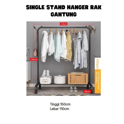 Jual (CLS) - SINGLE STAND HANGER RAK GANTUNG BAJU BIG STAND HANGER ...