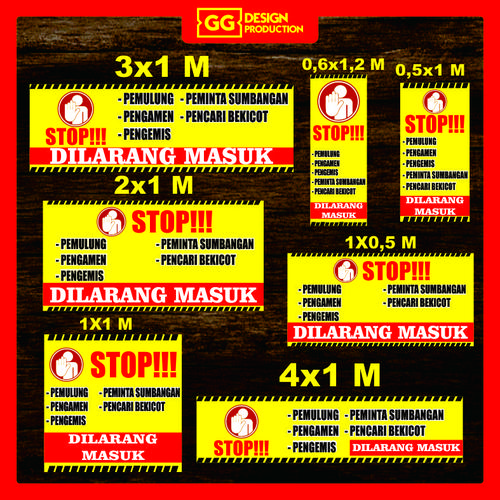 Jual Cetak Banner mmt spanduk baliho Stop/dilarang termurah bisa custom ...