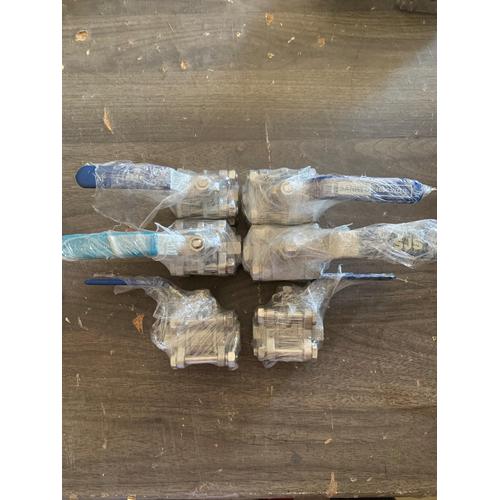 Jual BALL VALVE 1/2" 1000 WOG 3 PIECE FNPT X FNPT SS316 EVO,EHORN,SJS ...