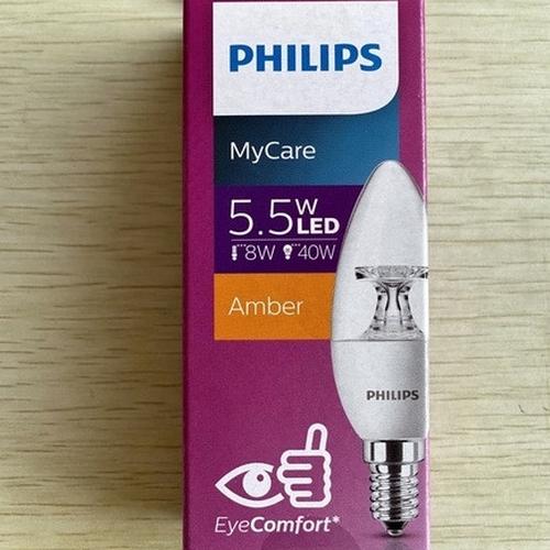 Jual Philips LED 4W 5.5W E14 Candle Lilin Lombok 220V B35 Kuning Warm ...