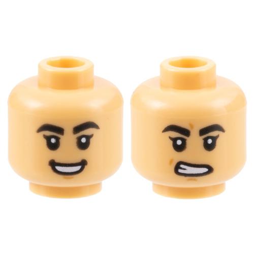 Jual Lego Medium Tan Part 3626cpb3174 Minifigure, Head Dual Sided ...
