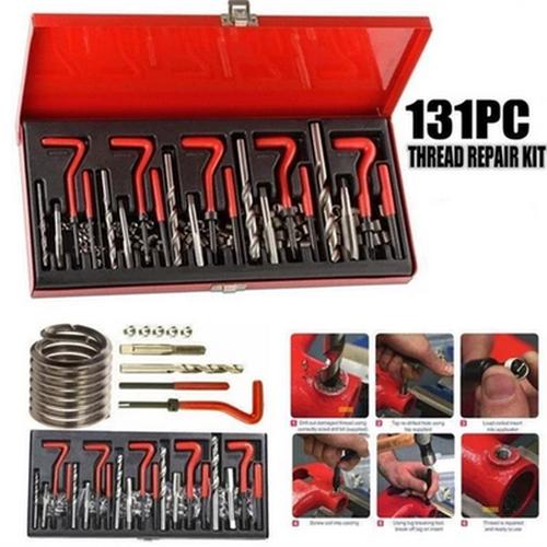 Jual Alat Kit Set Tap Bor handle Thread Repair 131pcs Recoil Helicoil ...