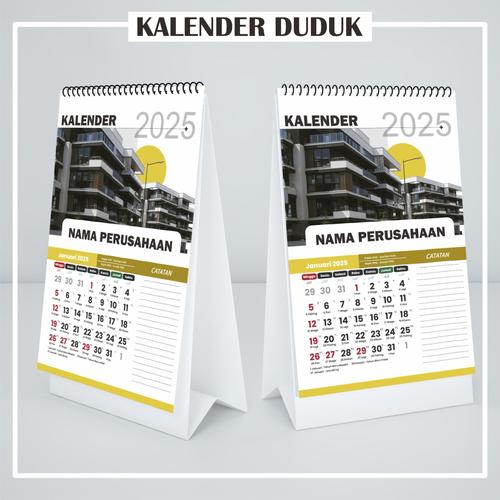Jual kalender duduk 2025, kalender duduk duplex, kalender duduk custom ...