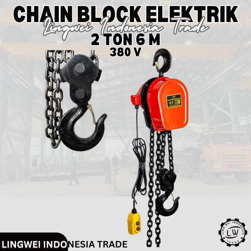 Jual ELECTRIC CHAIN HOIST / CHAIN BLOCK ELEKTRIK 2 TON 6 METER 3 PHASE ...