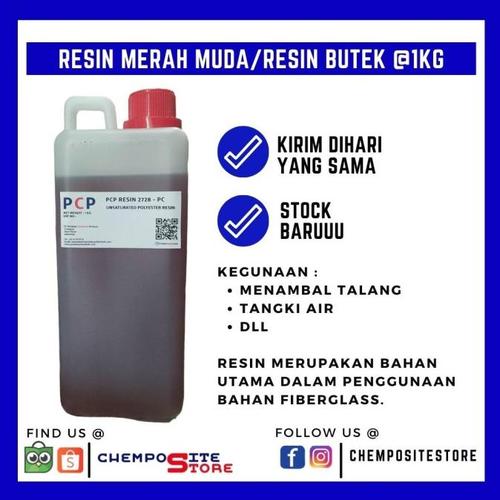 Jual resin butek merah - resin fiberglass pink - resin fiber glass TWN ...