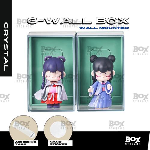 Promo 「G-WALL」Mini Figure Box Green Single Acrylic Wall Mounted Display ...