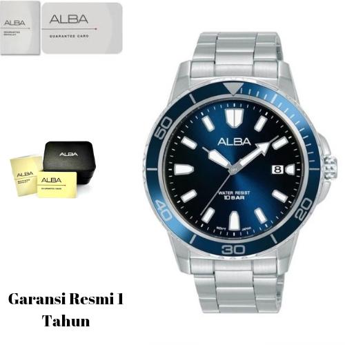 Jual Jam Tangan Pria Analog Alba ACTIVE Black Dial AS9U11X1 Original ...
