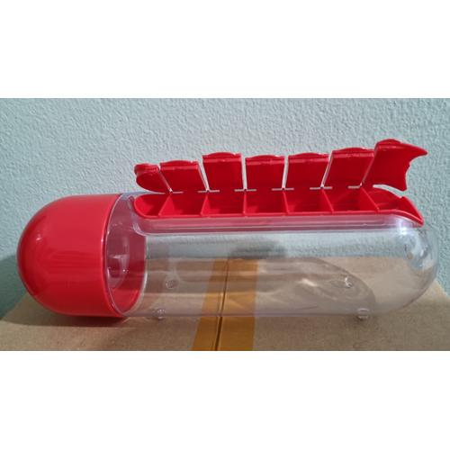Jual Botol air minum bentuk kapsul obat unik plus tempat obat - Kota ...