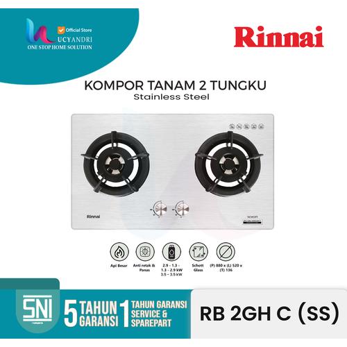 Promo Kompor Gas Tanam 2 Tungku Rinnai RB 2 GH C Banyak Pilihan Warna Kaca - SB Standart Cicil 0 ...