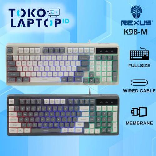 Jual [SKUYY| REXUS K98M / K98-M FULLSIZE WIRED GAMING KEYBOARD TWO TONE ...