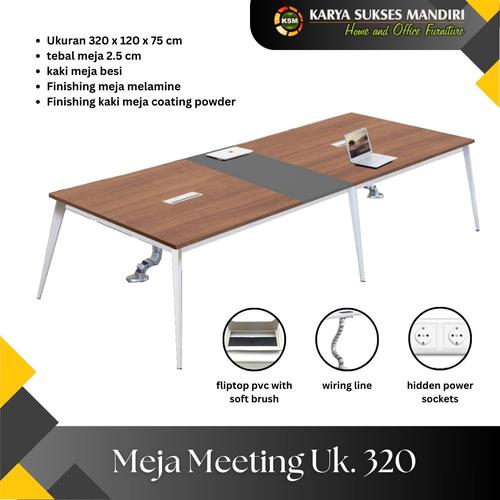 Jual Meja Meeting Conference Table Meja Rapat Kerja Kaki Besi Uk 320 Cm ...