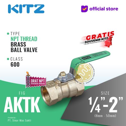 Promo Ball Valve NPT KITZ Fig. 600 AKTK , Drat Kasar NPT - 2" - 50mm Cicil 0% 3x - Jakarta Pusat ...