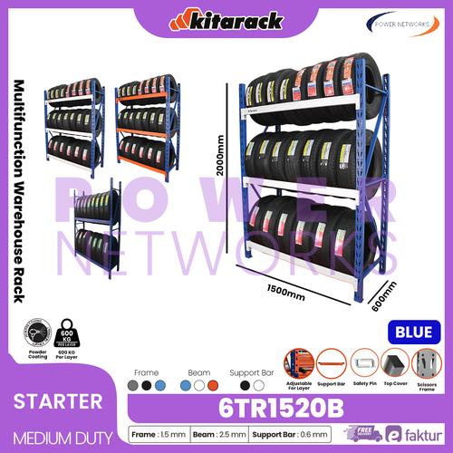 Jual KITARACK Tire Rack 6TR1520B Rak Ban Motor Mobil 600KG Rak Besi ...