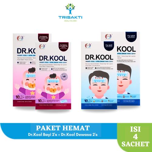 Jual DR.KOOL Fever Adult 2x2 Sachet & Fever Baby 2x2 Sachet - Plester ...