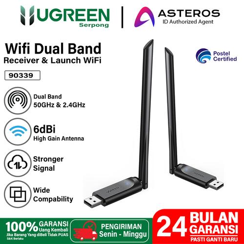 Jual UGREEN USB Wifi Adapter High Gain Wireless Dual Band 2.4GHz 5GHz ...
