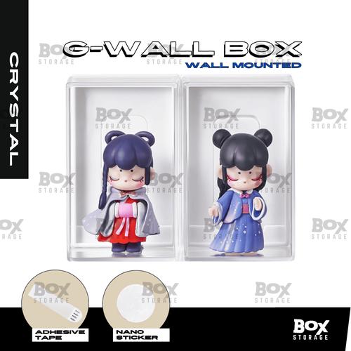 Promo 「G-WALL」Mini Figure Box White Single Acrylic Wall Mounted Display ...