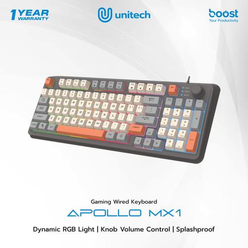 Promo Keyboard Gaming Membrane RGB Unitech Apollo MX1 Wired Keyboard ...