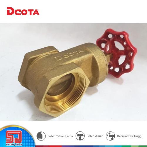 Jual DCOTA Gate Valve 2" Katup Keran PAM Stop Kran Drat Dalam Kuningan Brass PDAM Dua Inch ...