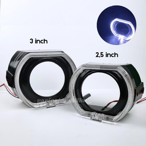 Promo [VRM] Shroud BiLED Projector Tipe BMW Full Body Black 2.5 Inch 3 ...