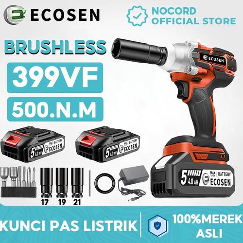 Jual ECOSEN 399VF Cordless Impact Wrench Brushless 500NM Impact baterai ...