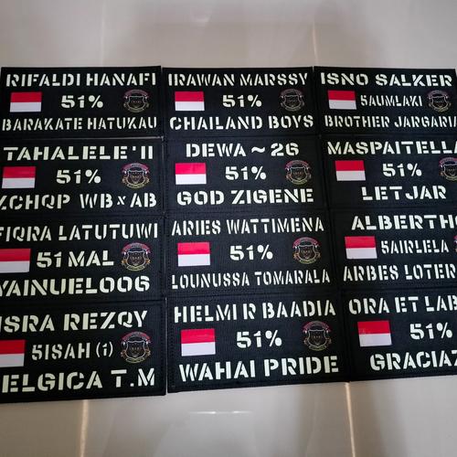 Jual patch laser custom nama dan logo untuk di bodyvest dan lain lain ...