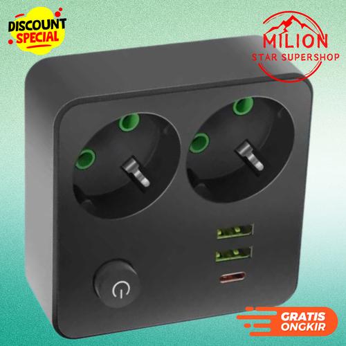 Jual Steker Listrik Stop Kontak USB Type-C Port Multi - Jakarta Barat ...