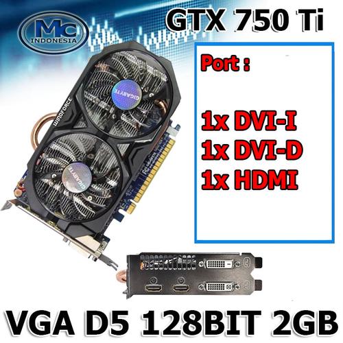 Jual VGA GAMING GDDR5 GeForce GTX 750 Ti 2GB 128BIT DDR5 - 2GB SINGLE ...
