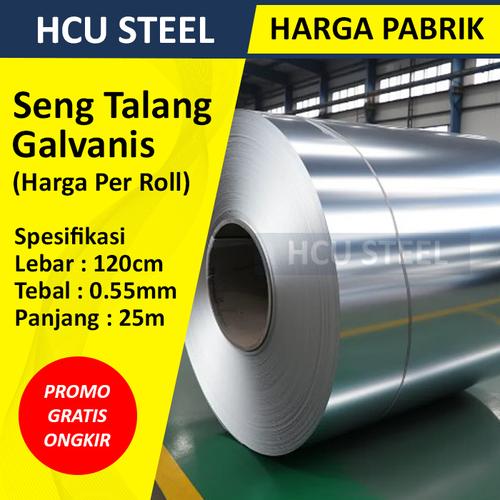 Jual Seng Talang Galvanis T 0.55mm x L 120cm x P 25m Plat Galvanise ...
