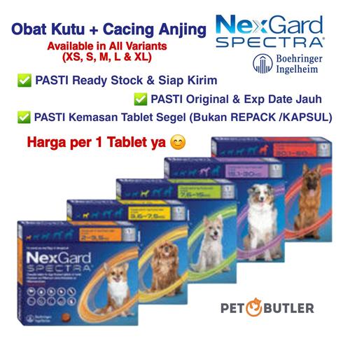 Jual NEXGARD SPECTR4 Obat Kutu Anjing NEXGARD Plus Cacing Demodex ...