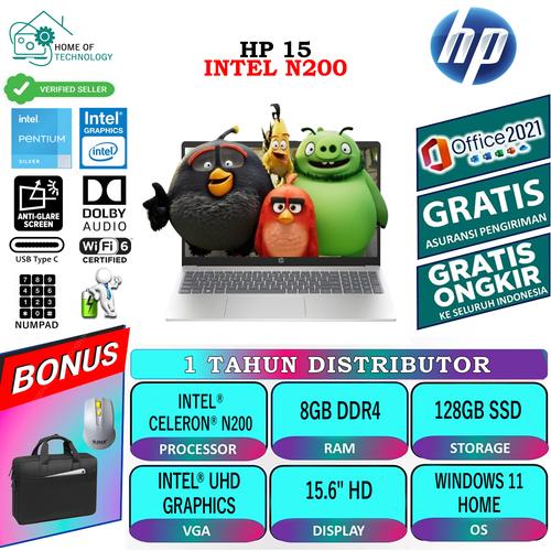Jual laptop Hp 15 intel core N200 RAM 8GB 512GB SSD FHD Win11 home ...