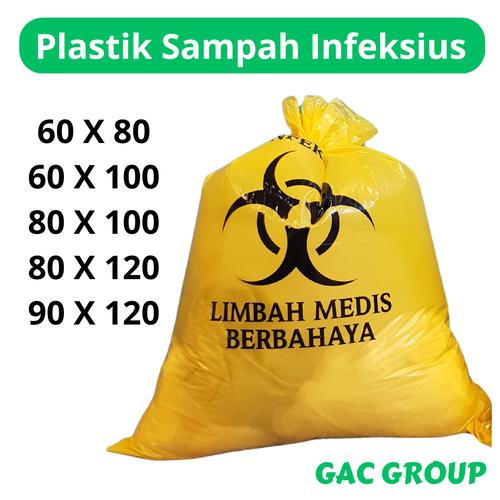 Jual Kantong Plastik Limbah Medis Logo INFEKSIUS Warna Kuning- Plastik ...