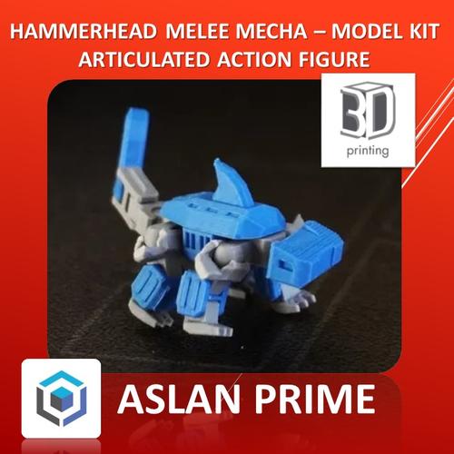 Jual HAMMERHEAD MELEE MECHA MODEL KIT POSEABLE JOINTED ACTION FIGURE 3D ...