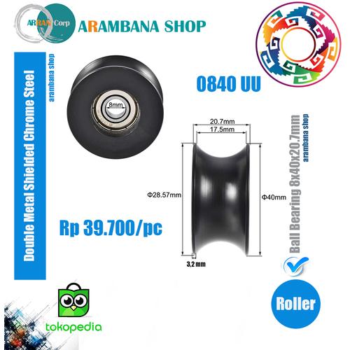 Jual U groove shaped wheel rubber roller guide wheel bearing door and ...