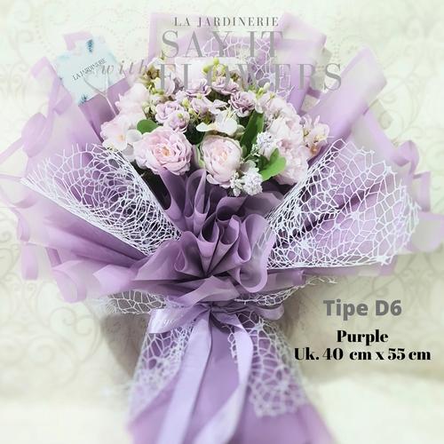Jual Bunga Wisuda Ungu Buket Sidang Lulus Anniversary Lamaran Mawar ...