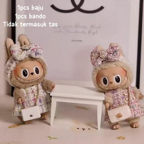 Jual READY Baju Labubu tweed PV1&V2 / Baju boneka Labubu - Hitam ...