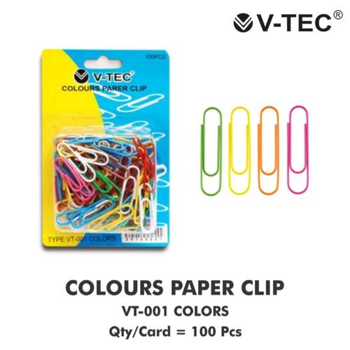 Jual V- TECH PAPER CLIP VINYL VT-001 KECIL WARNA WARNI/ PENJEPIT KERTAS ...
