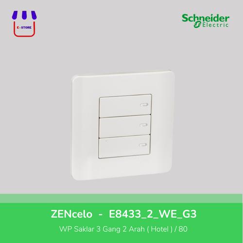 Promo Schneider Electric ZENcelo 16AX 3 Gang 2 Way Full-Flat Switch ...