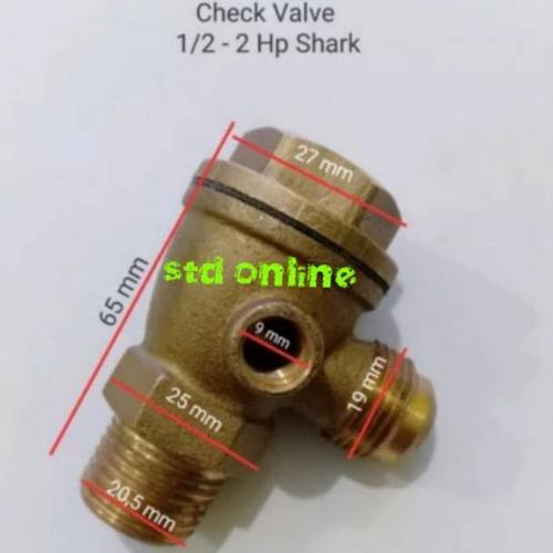 Jual (1/2HP - 2 HP SHARK )Check valve kompresor 1/2hp - 2hp SHARK ...