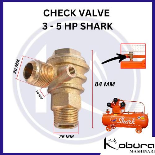Jual Check Valve 3 - 5 HP Shark Klep Tangki Katup Satu Arah Kompresor ...