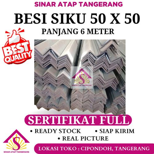 Jual Besi Siku 50 x 50 FULL Panjang 6 Meter / Besi Siku 5 x 5 - Kota ...
