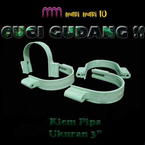 Jual Klem Clam Pipa PVC 3" Hard Clamp Omega Hijau Arrow - Jakarta Barat ...