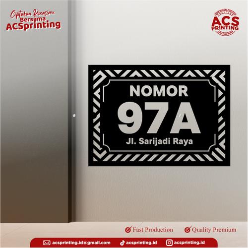 Jual Custom Nomer Rumah Papan Alamat Rumah Akrilik UV Print Cutting ...