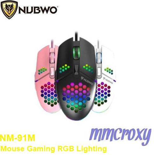 Jual Mouse Gaming Nubwo NM-91M Mouse Hexagon with RGB Lighting - Kota ...